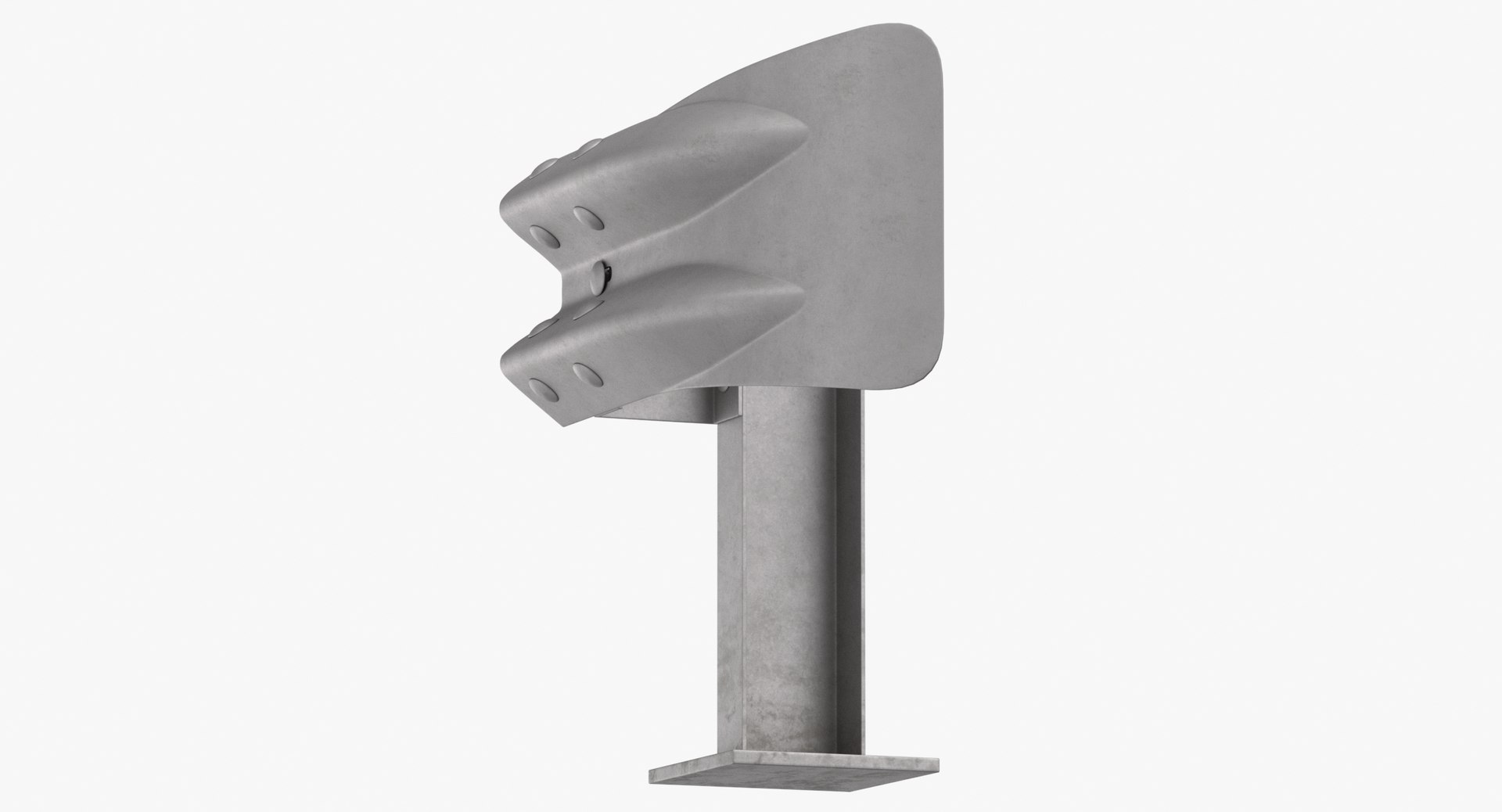 3D Guardrail W Beam Ending Flared - TurboSquid 1916618