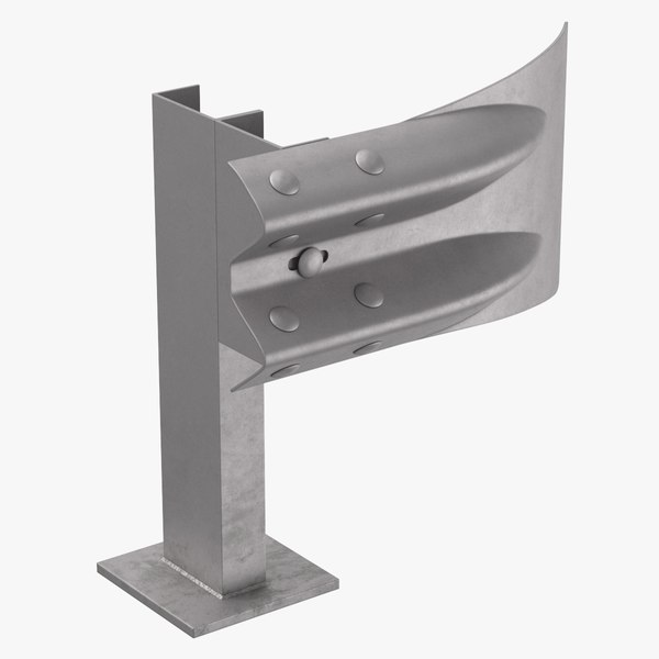 3D Guardrail W Beam Ending Flared - TurboSquid 1916618