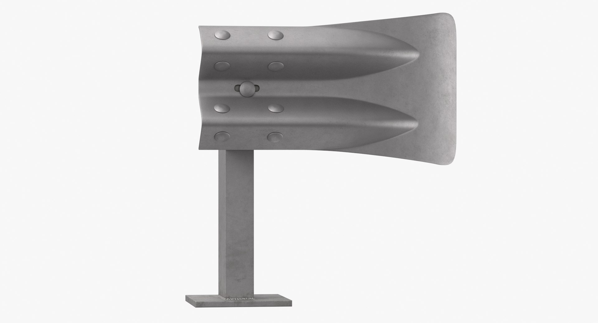 3D Guardrail W Beam Ending Flared - TurboSquid 1916618