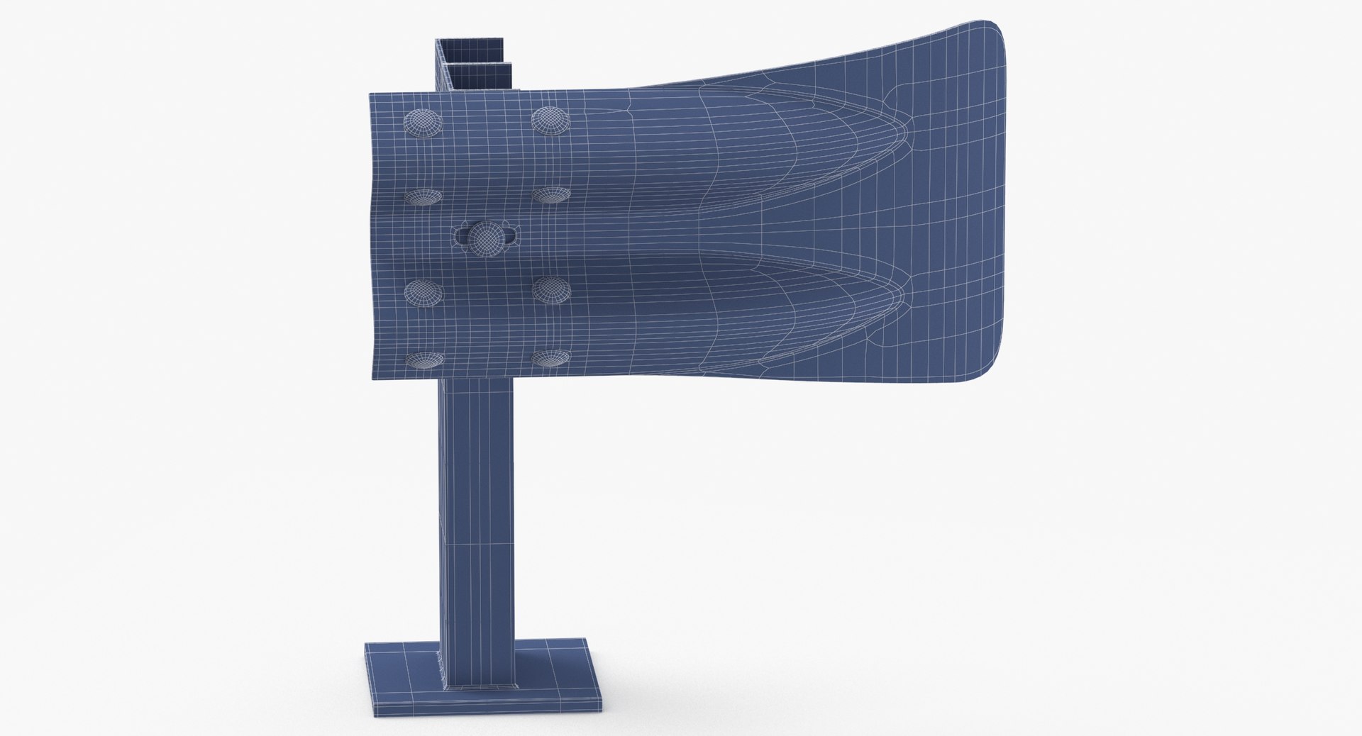 3D Guardrail W Beam Ending Flared - TurboSquid 1916618