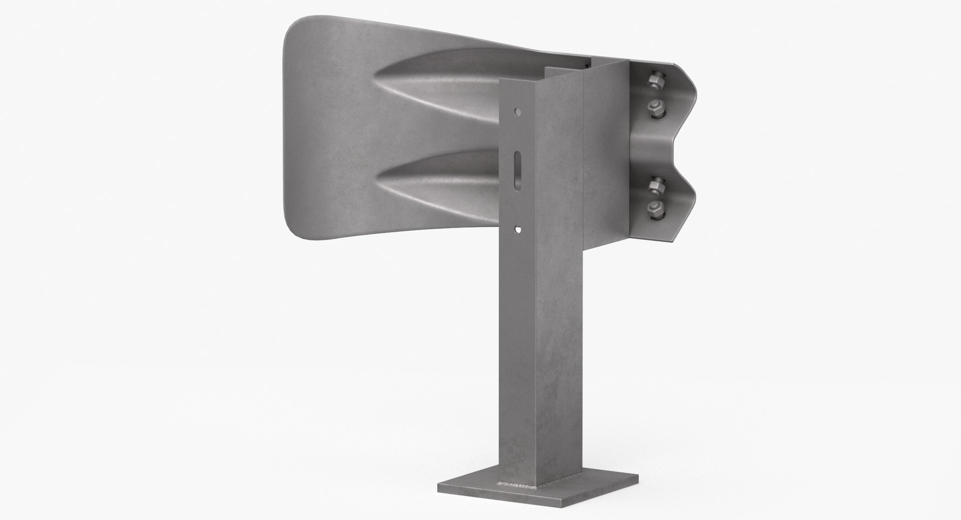 3D Guardrail W Beam Ending Flared - TurboSquid 1916618