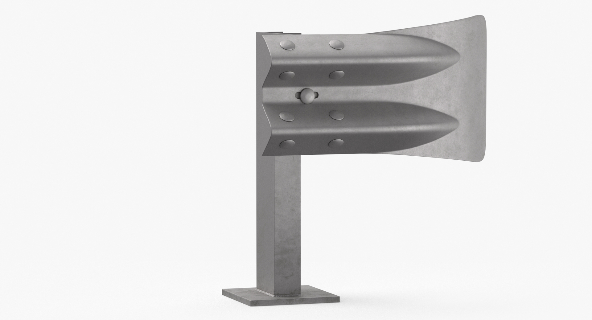 3D Guardrail W Beam Ending Flared - TurboSquid 1916618