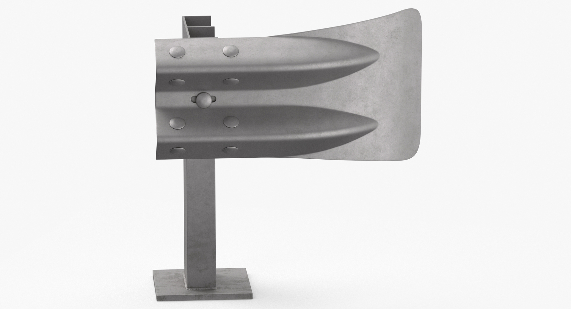 3D Guardrail W Beam Ending Flared - TurboSquid 1916618