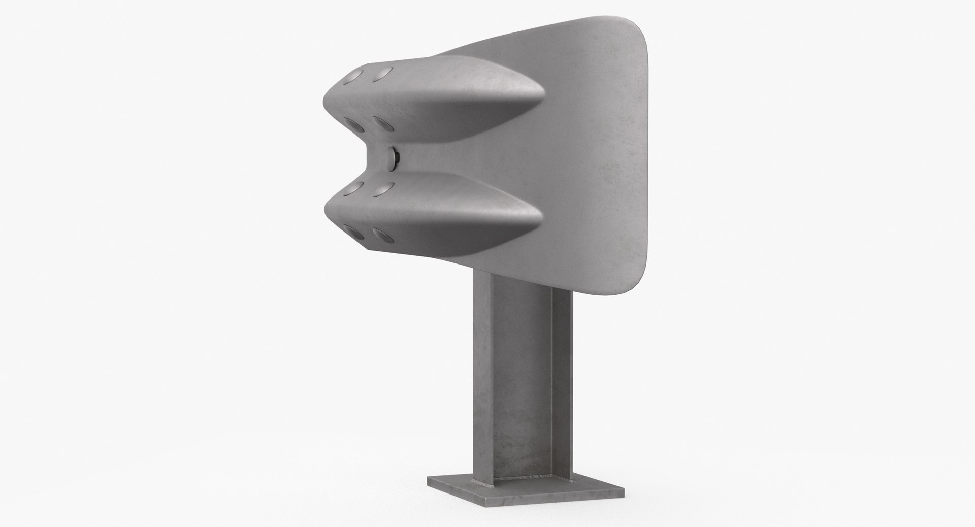 3D Guardrail W Beam Ending Flared - TurboSquid 1916618