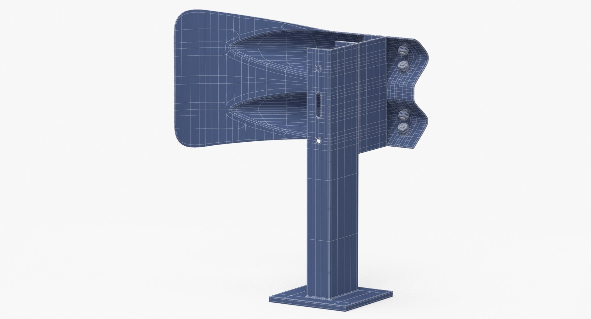 3D Guardrail W Beam Ending Flared - TurboSquid 1916618