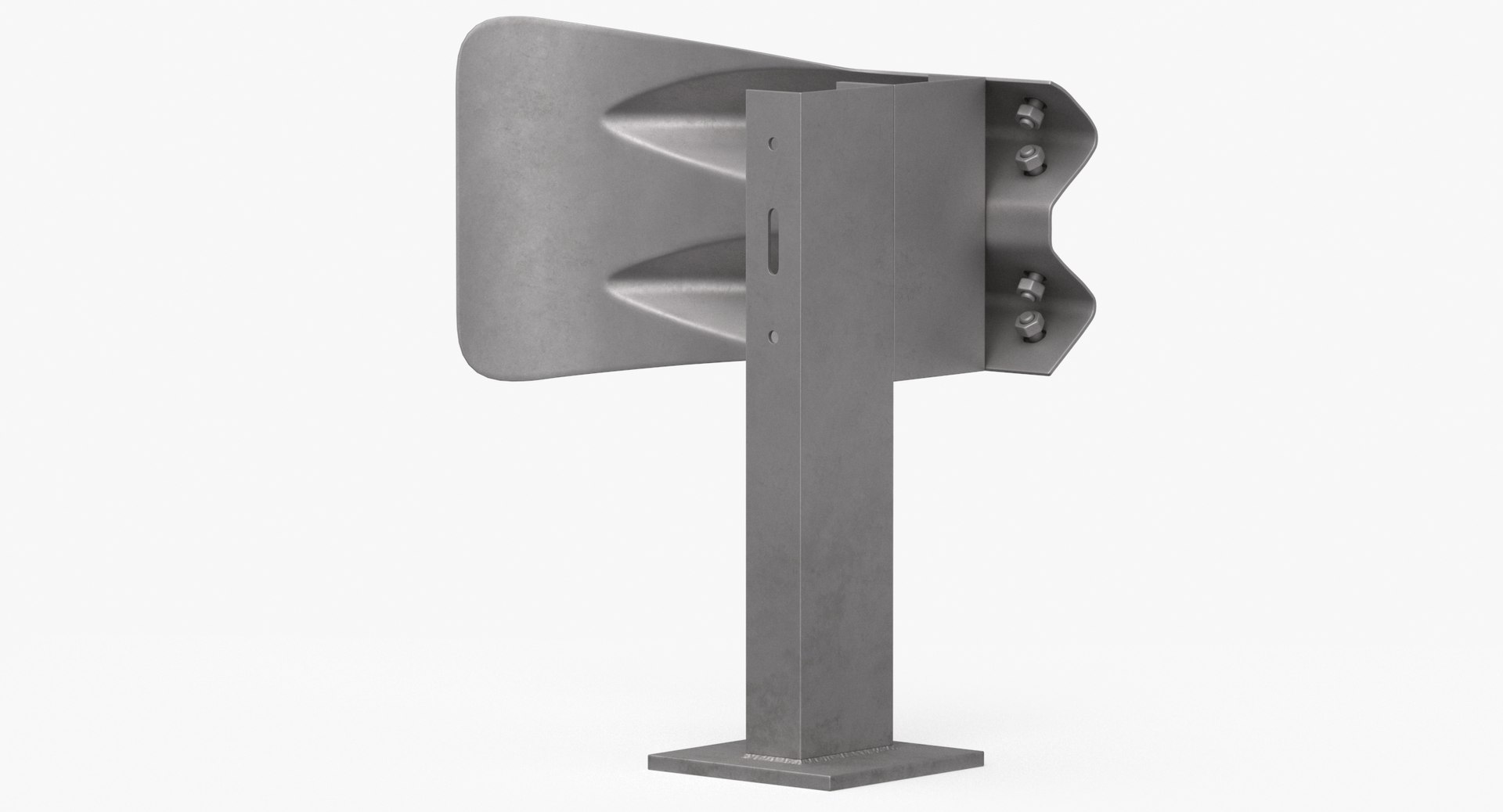 3D Guardrail W Beam Ending Flared - TurboSquid 1916618