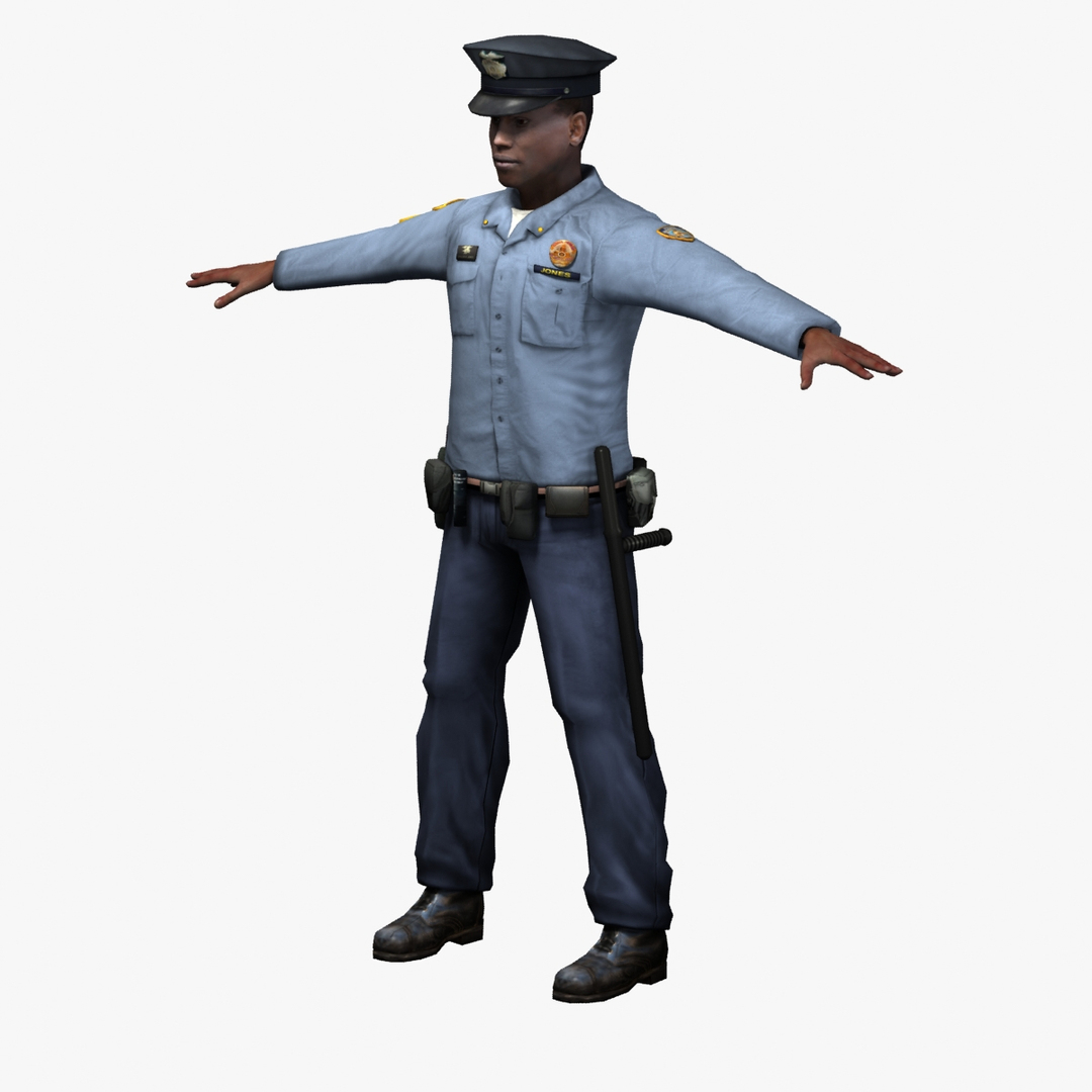 3d Model Policeman Rigged