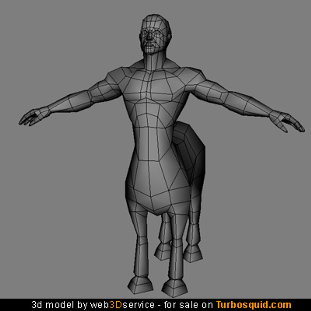 Polygonal Centaur 3d Model