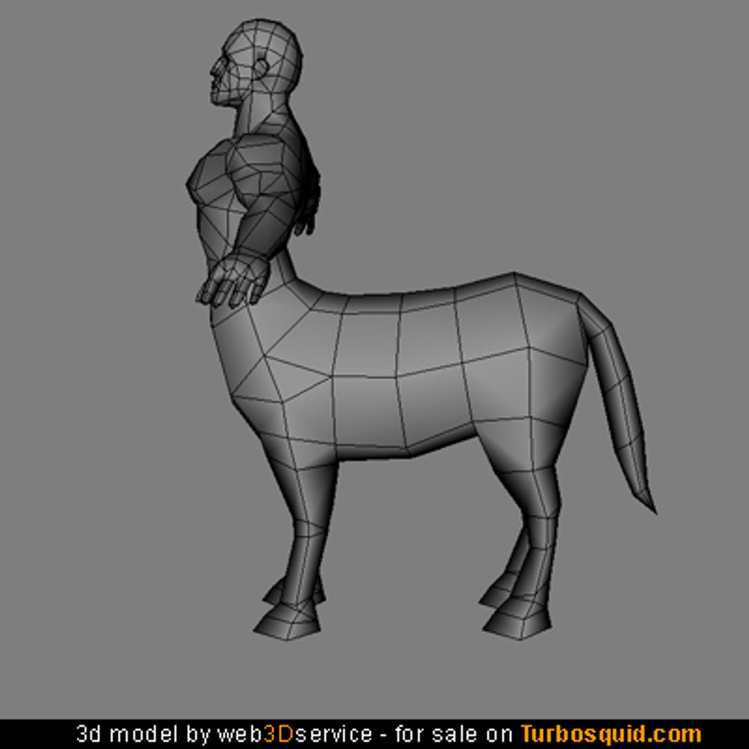 Polygonal Centaur 3d Model