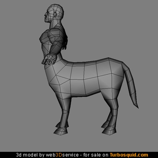 polygonal centaur 3d model