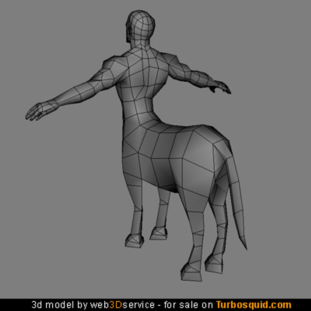 Polygonal Centaur 3d Model