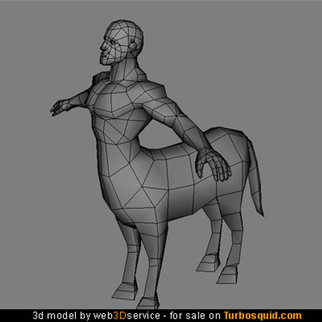 Polygonal Centaur 3d Model