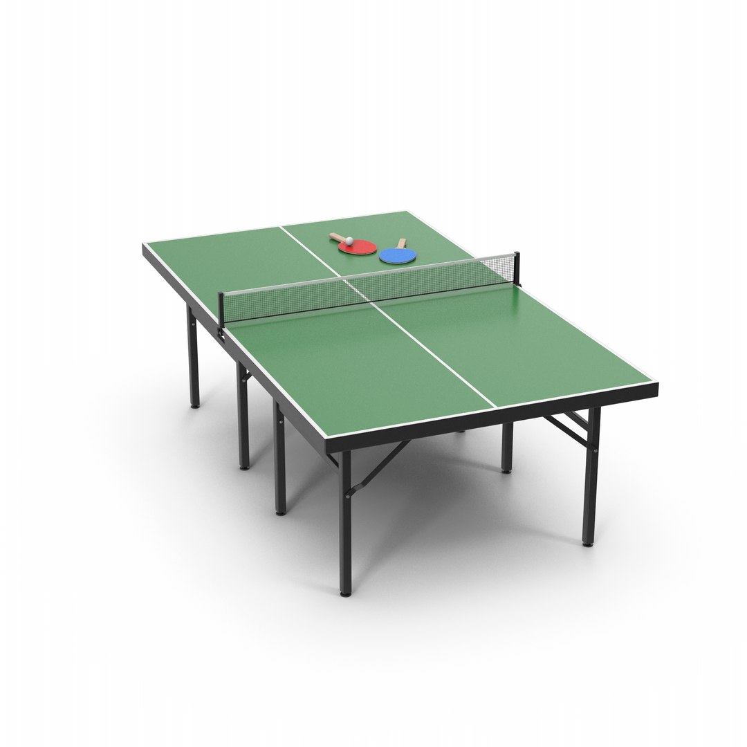 Green Table Tennis Set 3D model - TurboSquid 2170922
