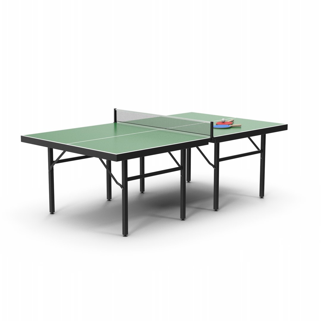 Green Table Tennis Set 3D model - TurboSquid 2170922