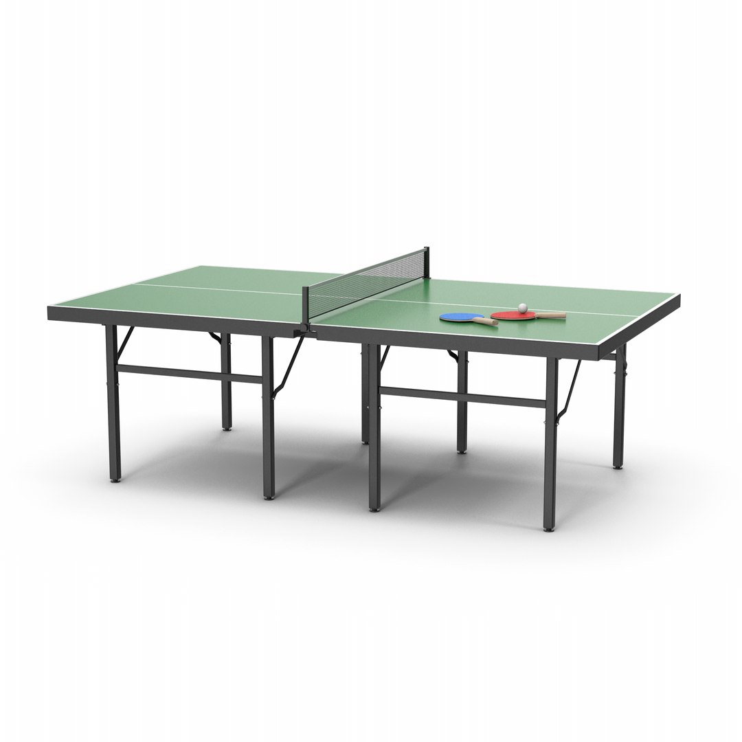 Green Table Tennis Set 3D model - TurboSquid 2170922