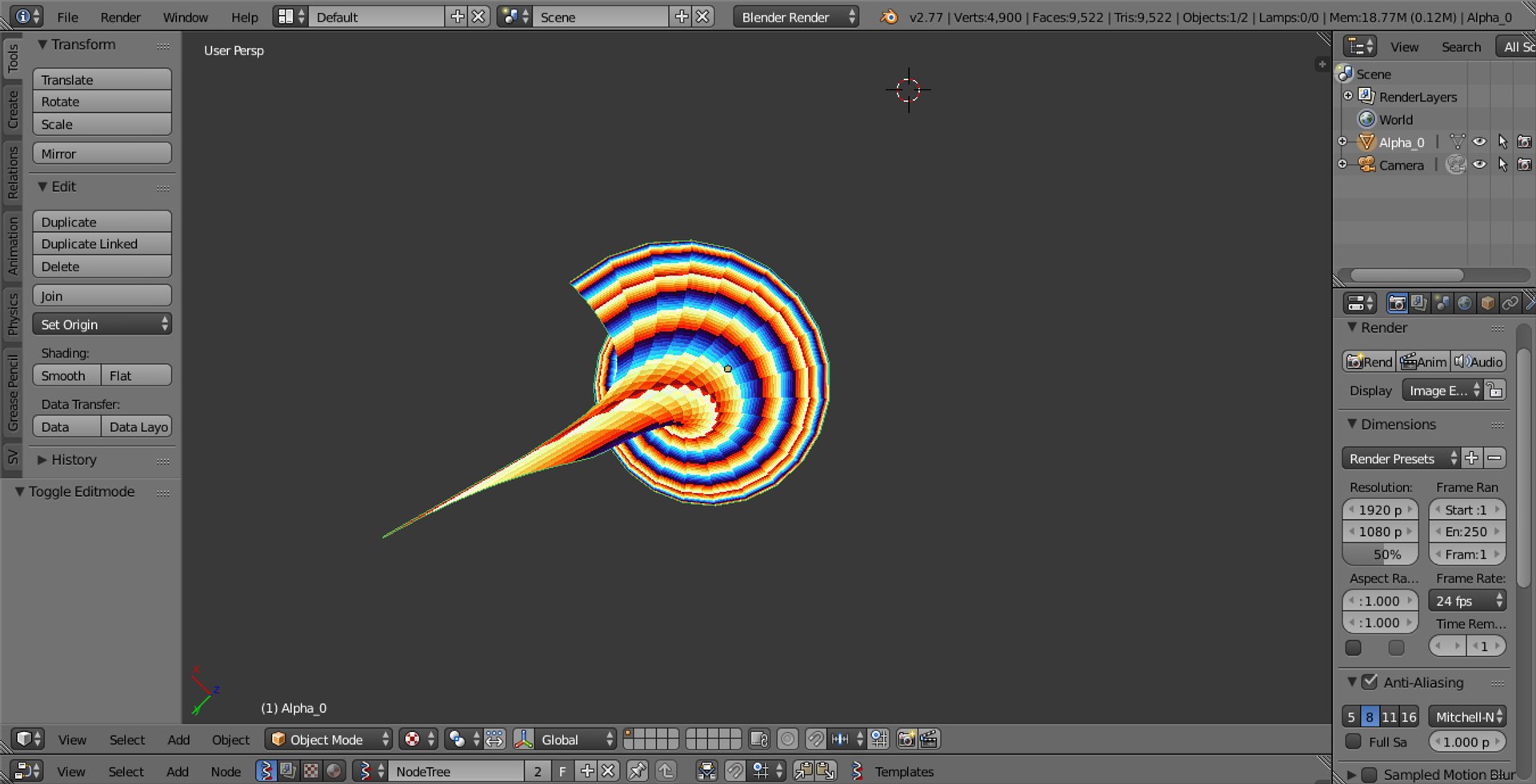 Dini Surface Color 3d 3ds