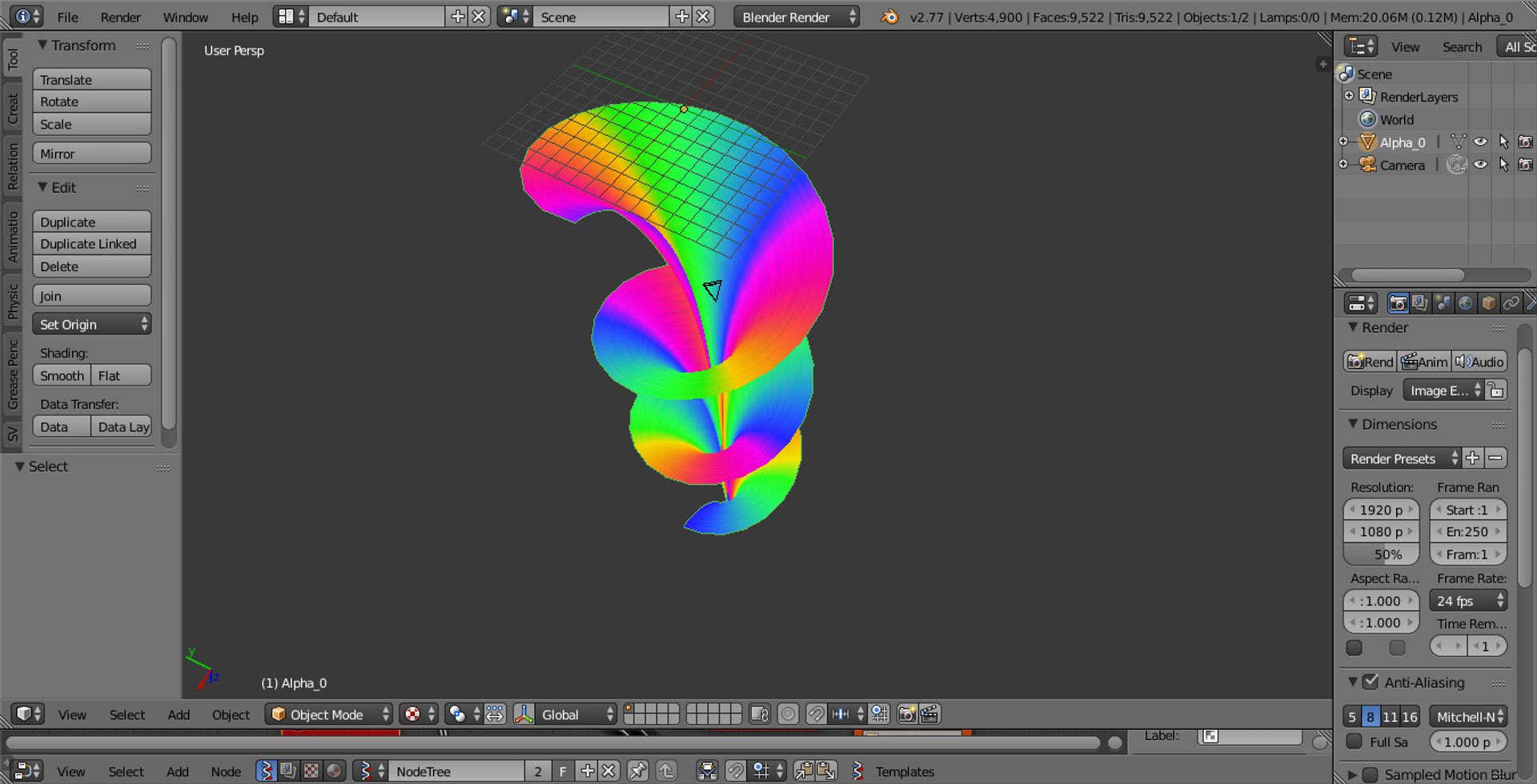 Dini Surface Color 3d 3ds
