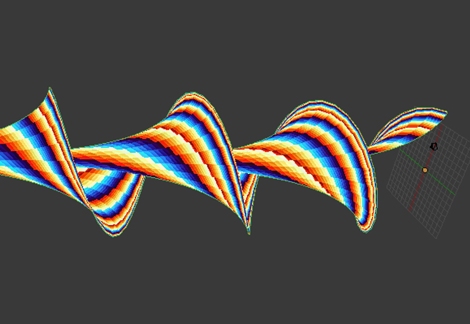 Dini Surface Color 3d 3ds