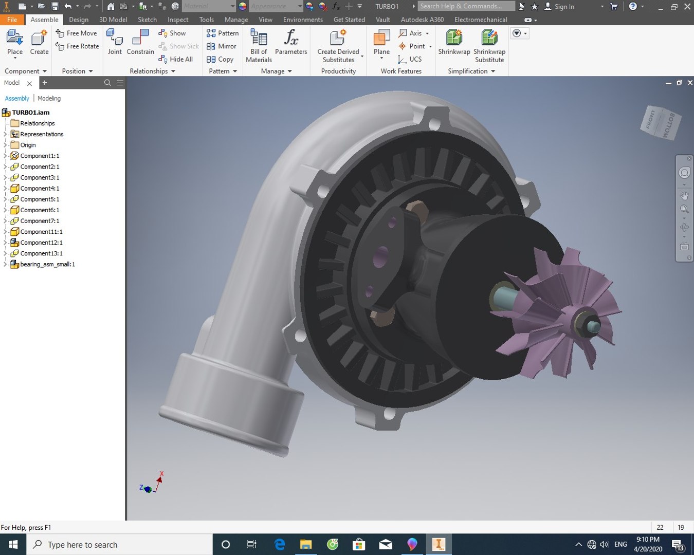 3D car turbo turbine turbocharger - TurboSquid 1608235