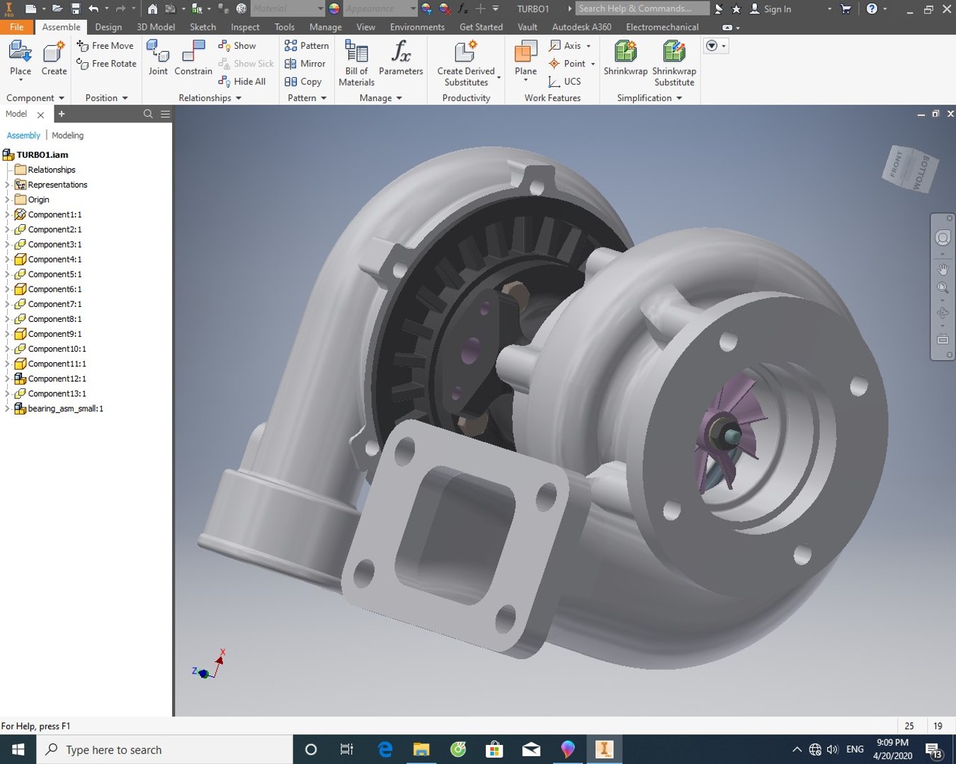3D car turbo turbine turbocharger - TurboSquid 1608235