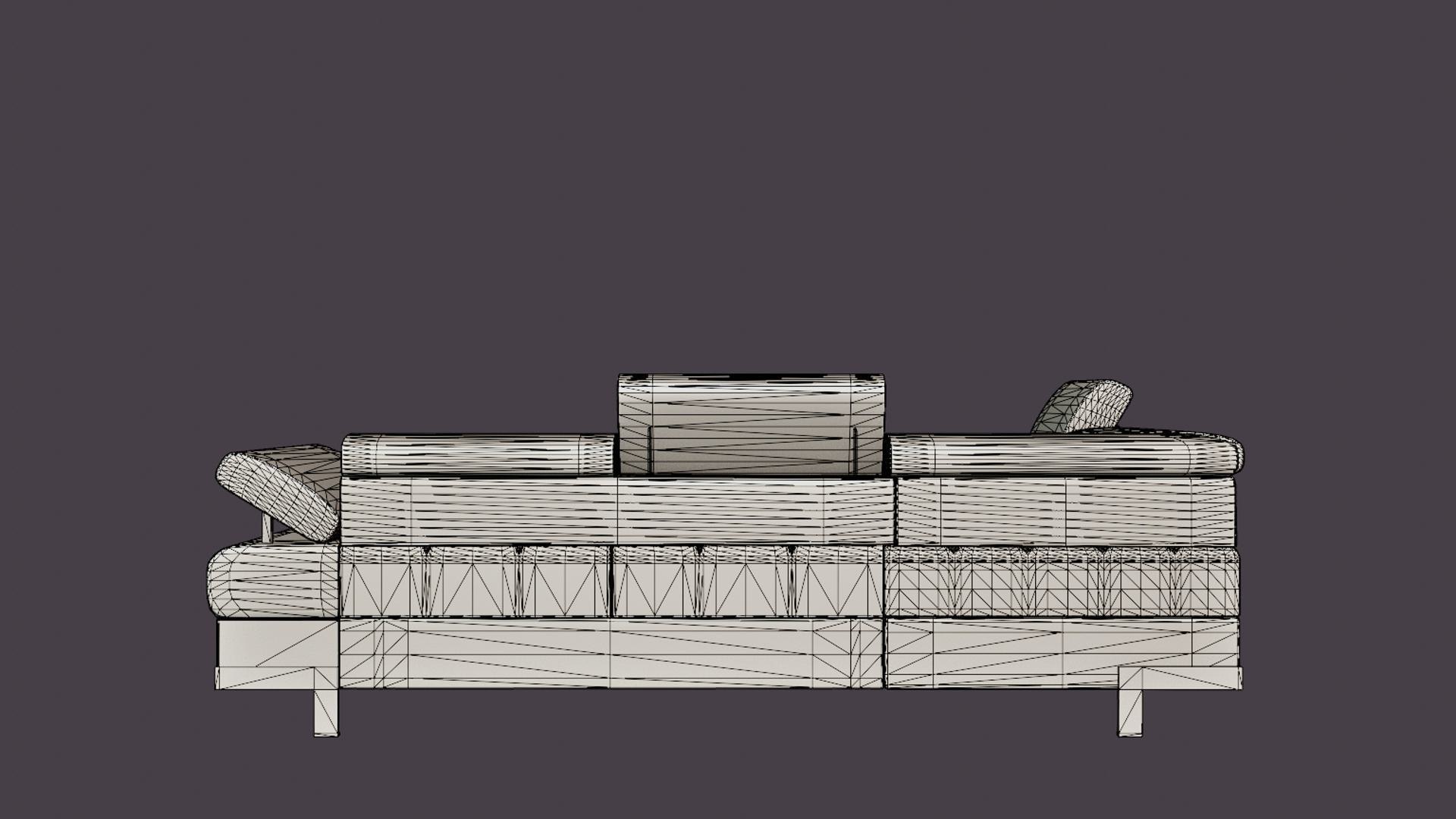 Corner Sofa Bed SELVA L Left 3D Model - TurboSquid 2234911