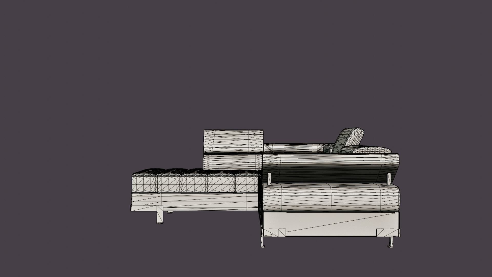 Corner Sofa Bed SELVA L Left 3D Model - TurboSquid 2234911