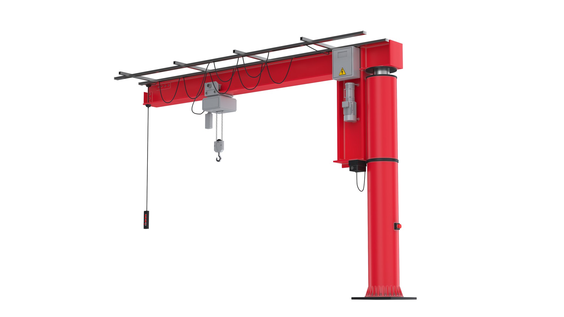 Jib Crane Red 3D Model - TurboSquid 2412084