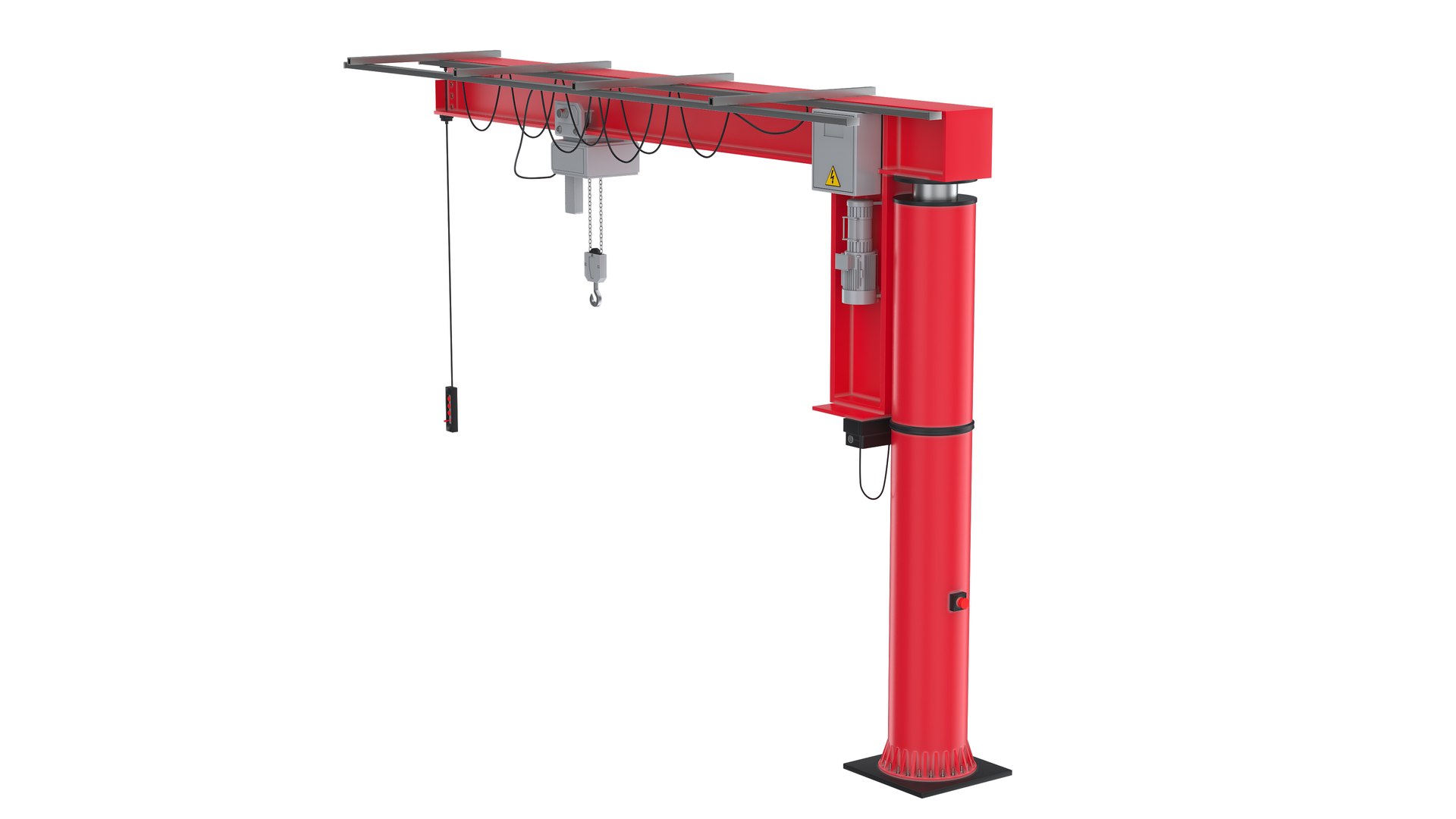 Jib Crane Red 3D Model - TurboSquid 2412084