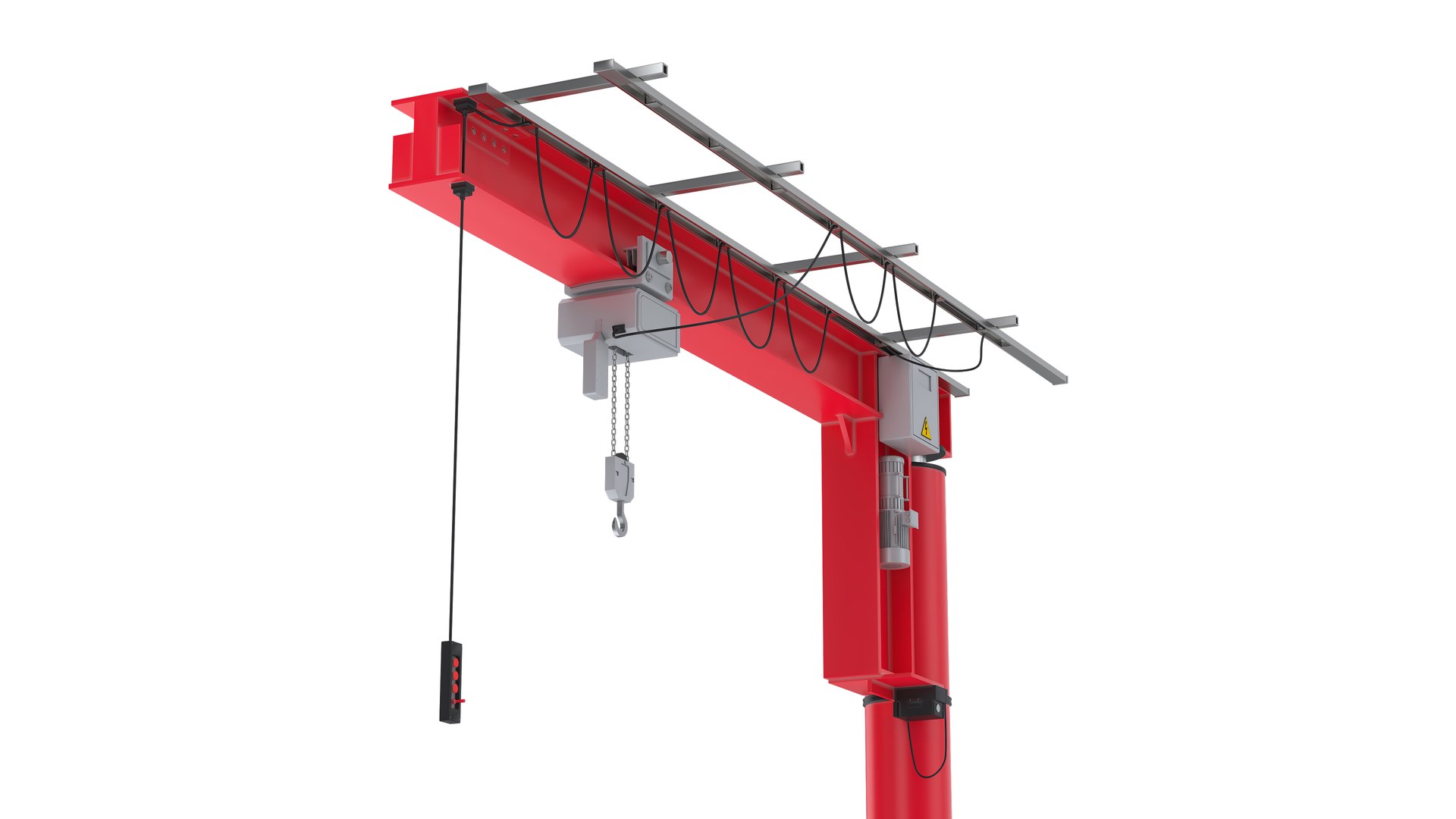 Jib Crane Red 3D Model - TurboSquid 2412084
