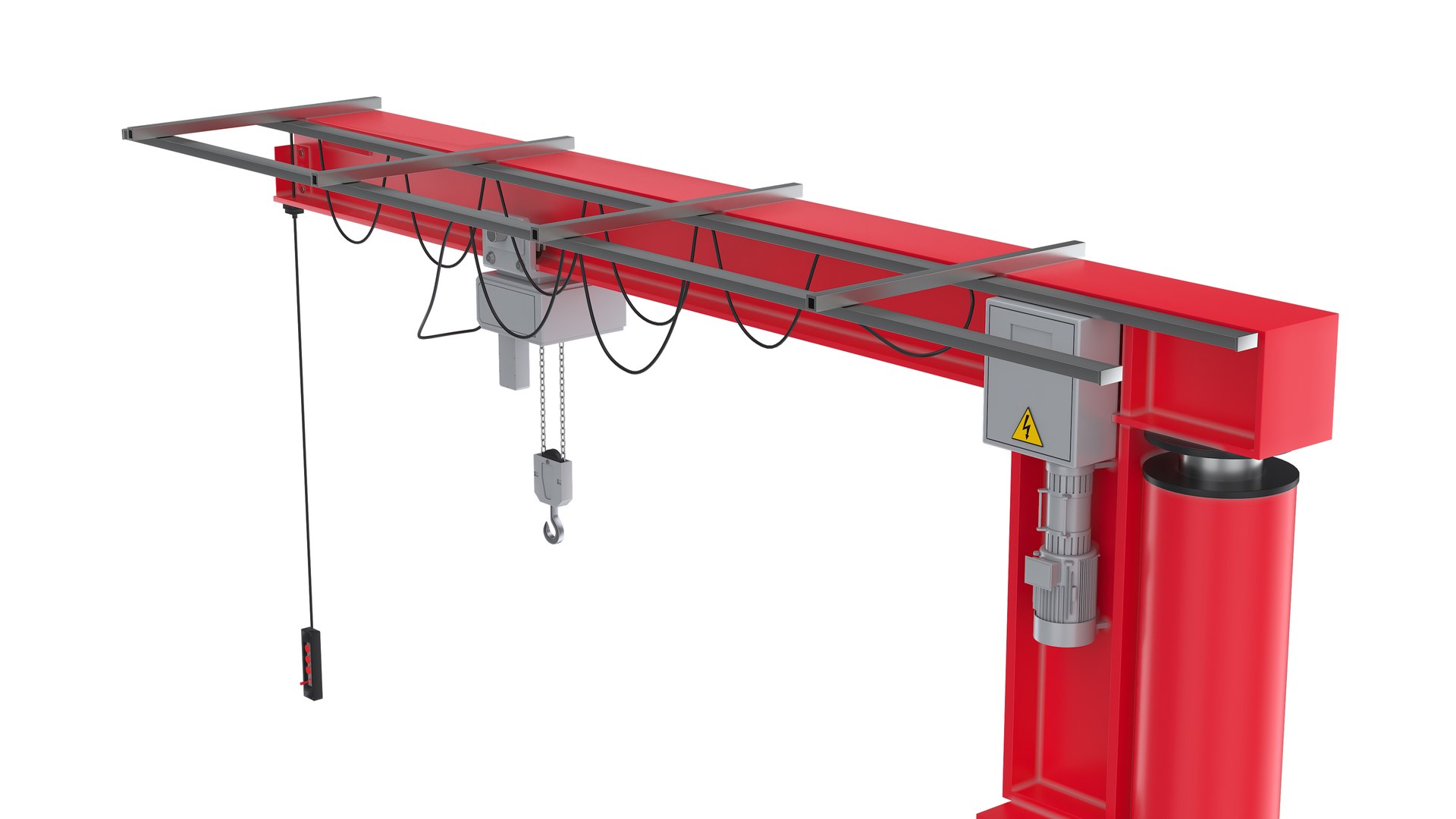 Jib Crane Red 3D Model - TurboSquid 2412084