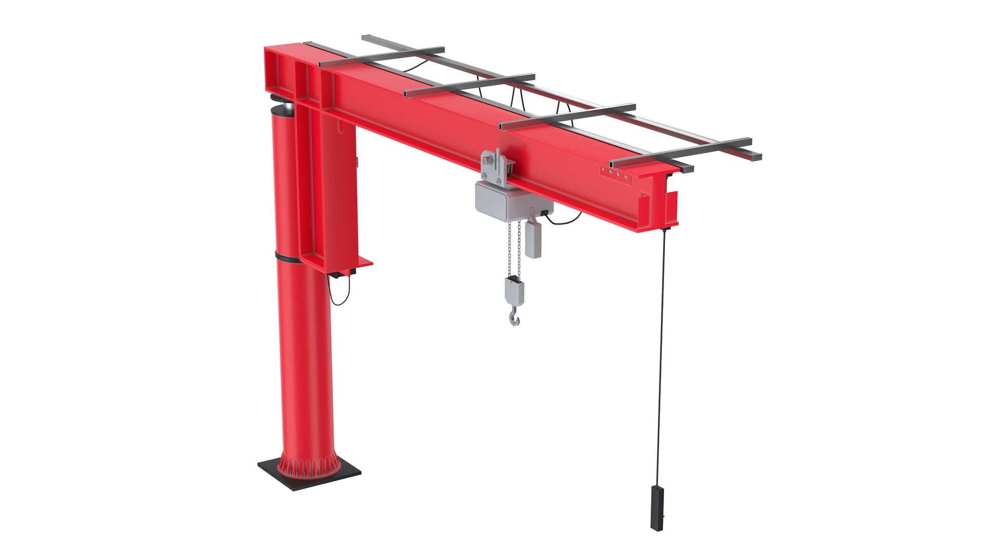 Jib Crane Red 3D Model - TurboSquid 2412084