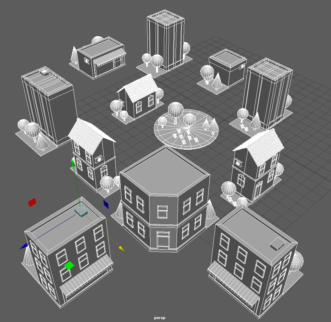 3D Cartoon Building Model - TurboSquid 1338066