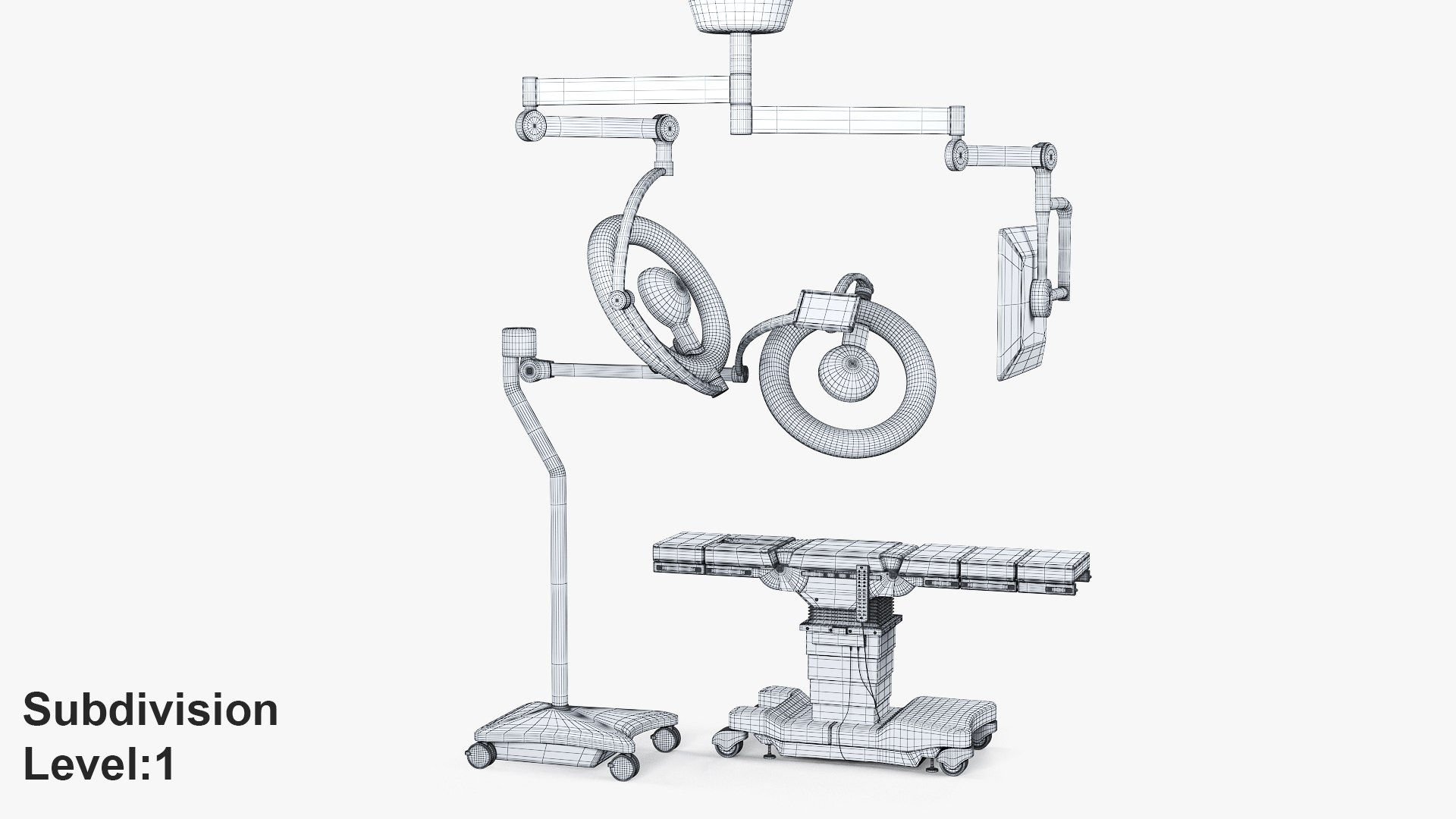 3D table merivaara surgical light - TurboSquid 1533616