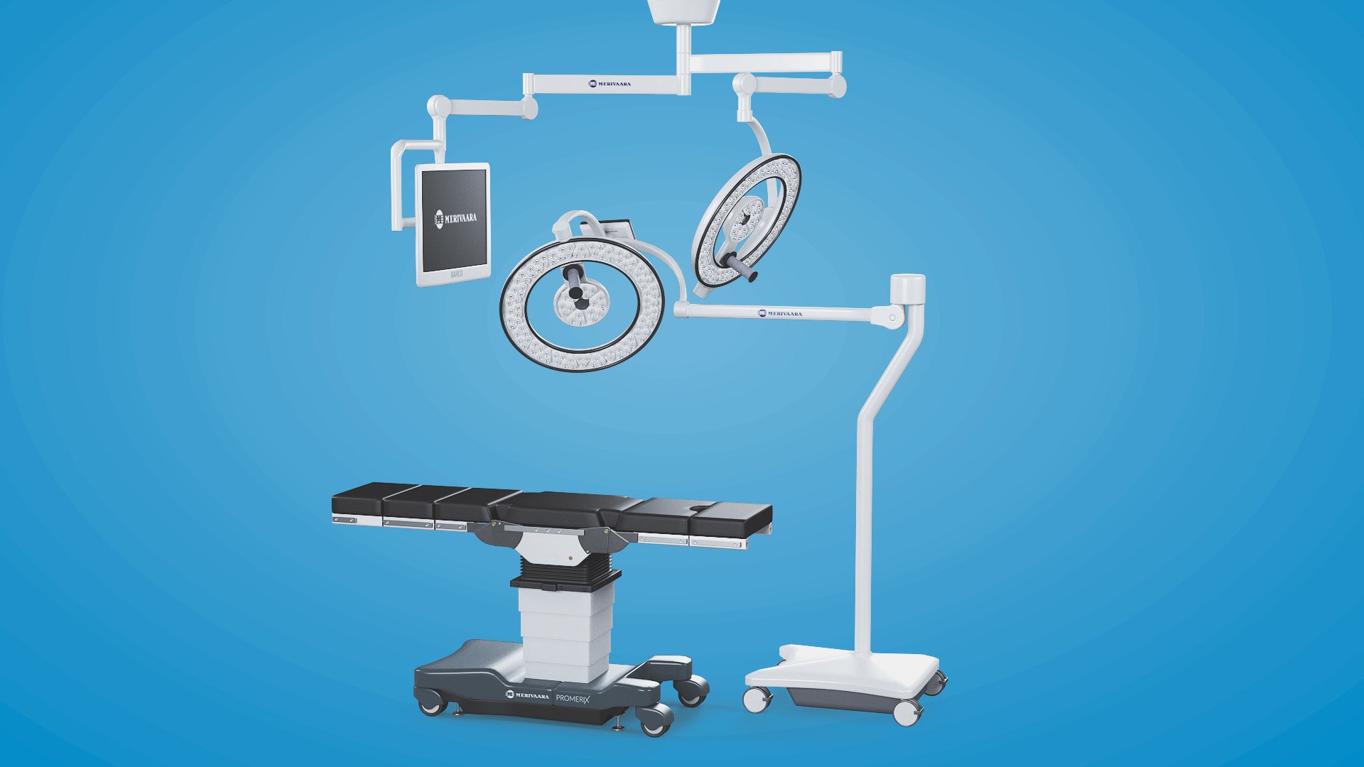 3D table merivaara surgical light - TurboSquid 1533616