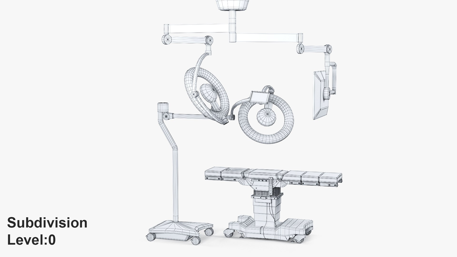 3D table merivaara surgical light - TurboSquid 1533616