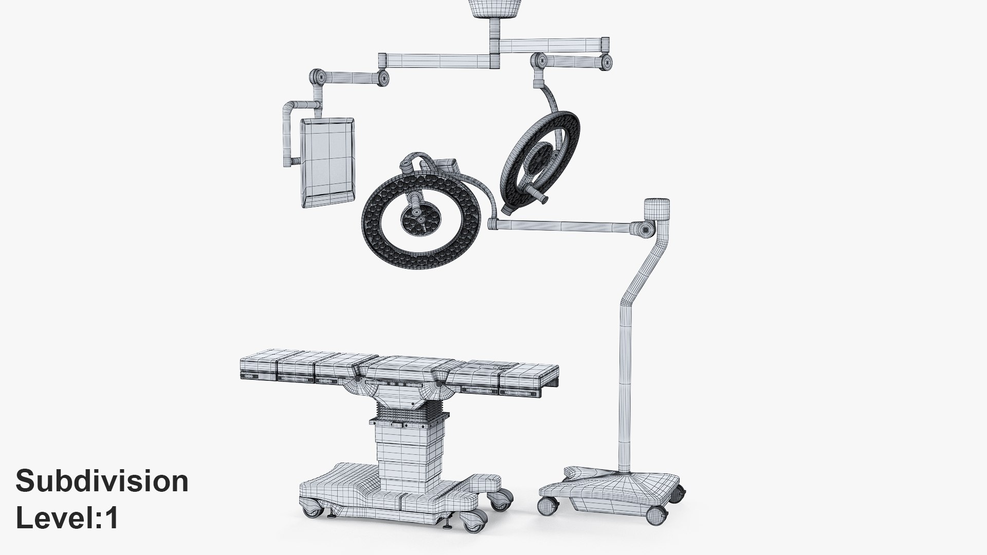 3D table merivaara surgical light - TurboSquid 1533616