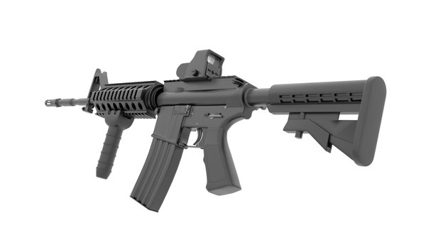 M4 Carbine Assault Rifle model Modelo 3D - TurboSquid 1925938