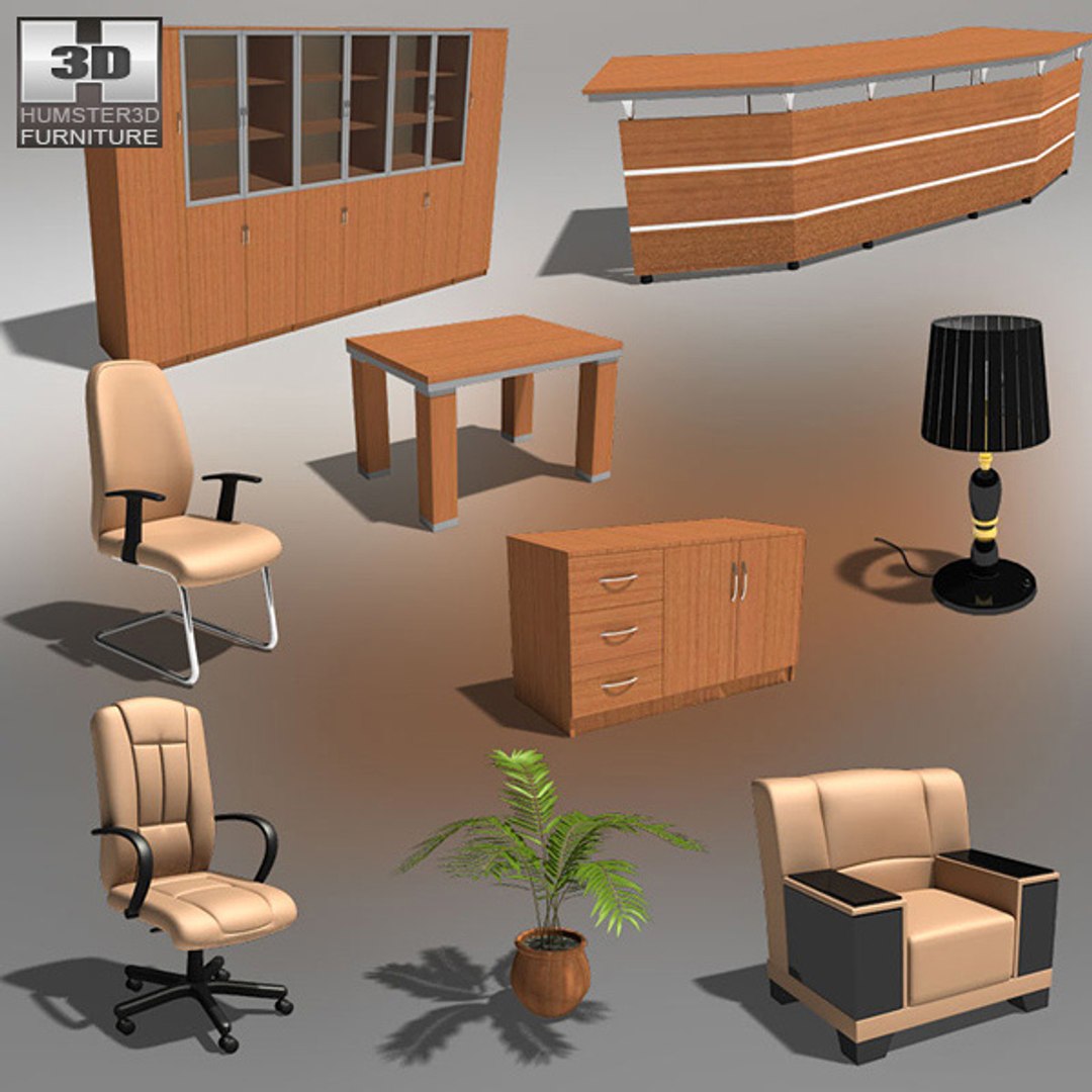 office 22 set 3d model