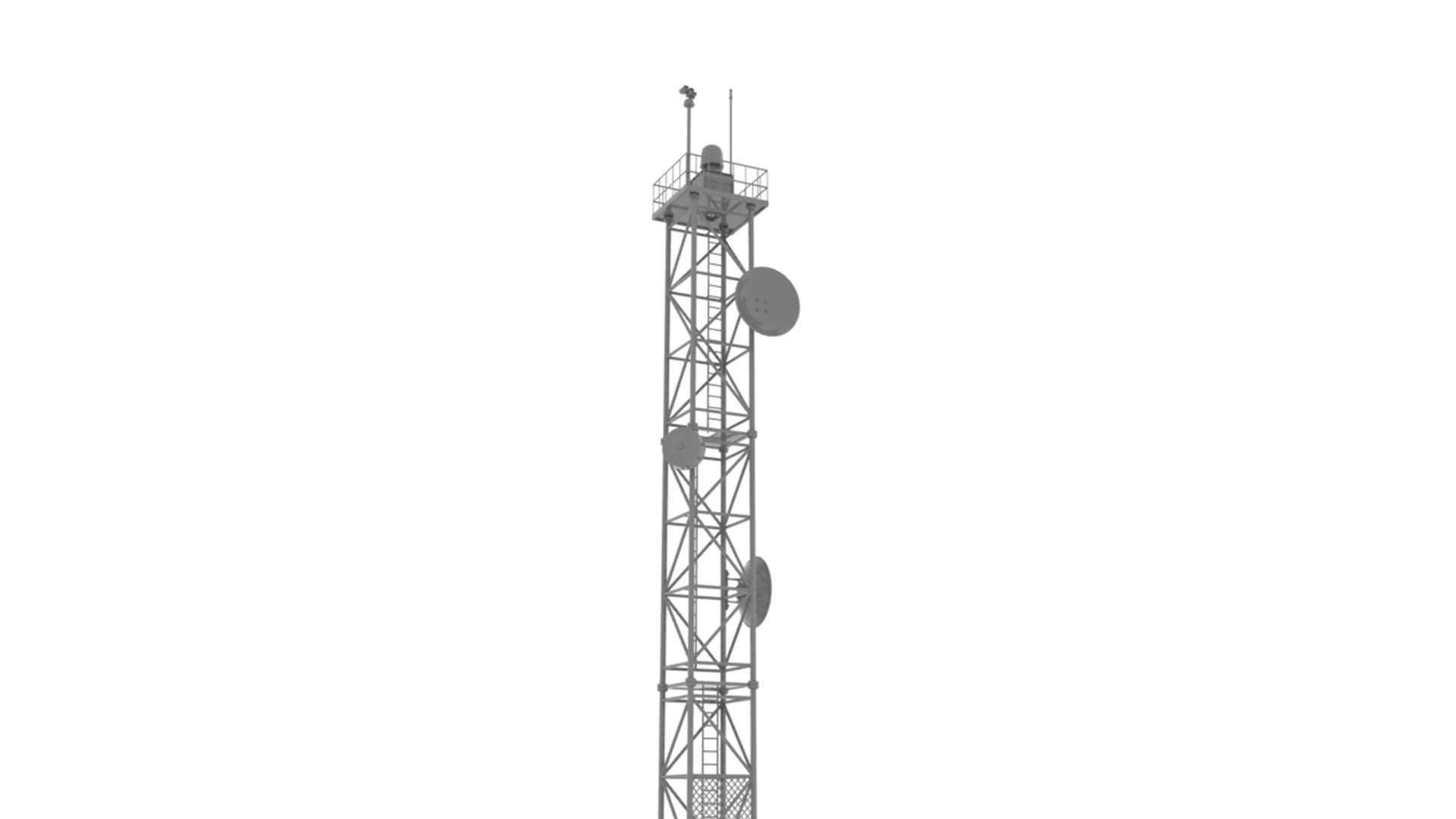 Radar Tower 3D Model Model - TurboSquid 1879846