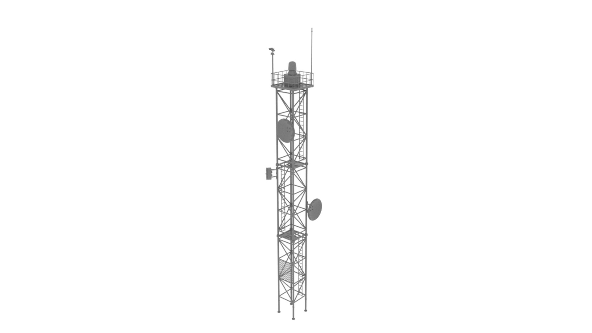 Radar Tower 3D Model Model - TurboSquid 1879846