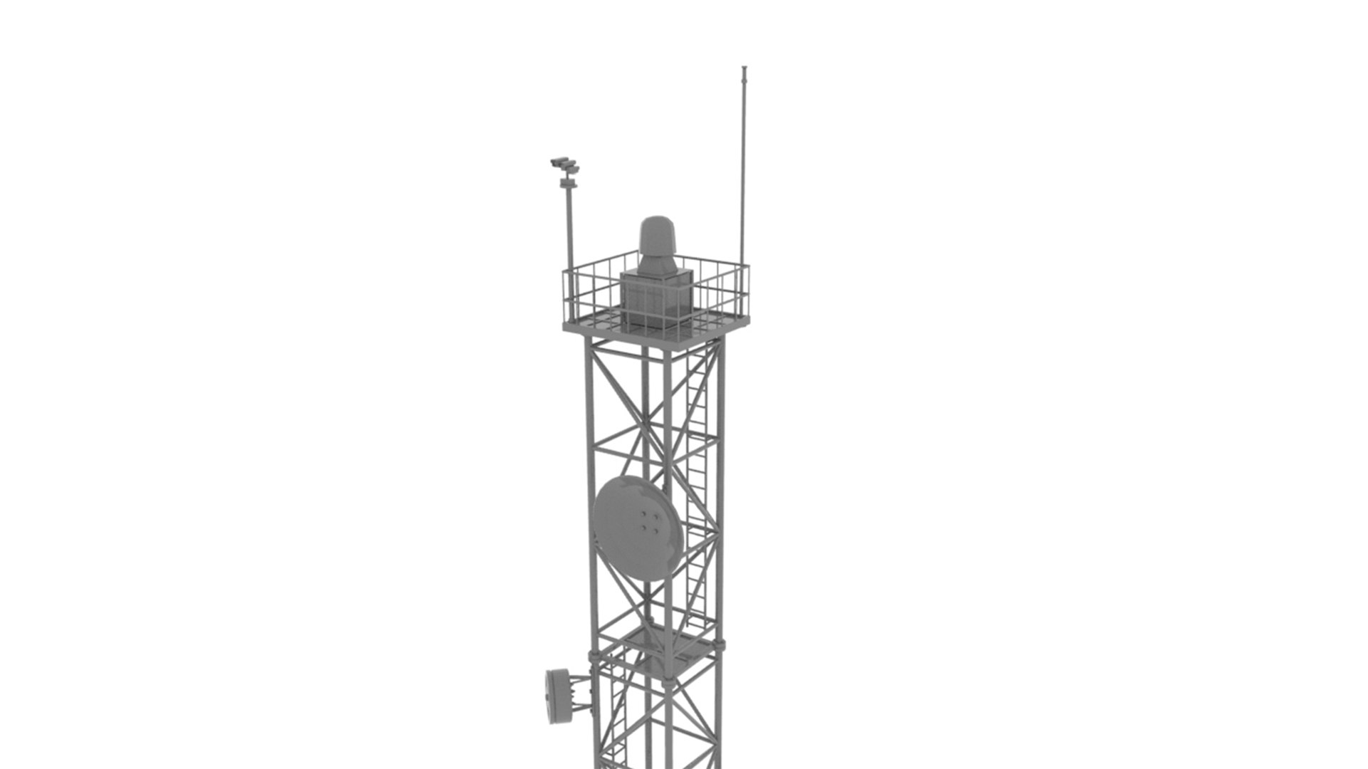 Radar Tower 3D Model Model - TurboSquid 1879846