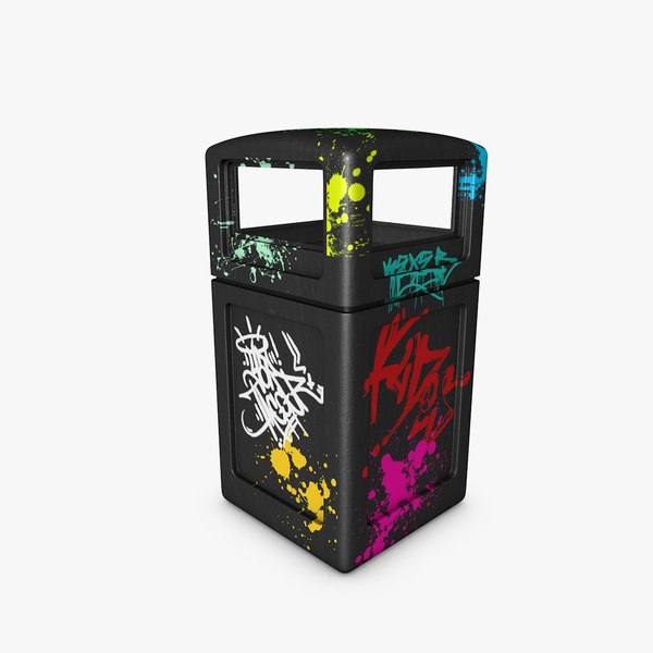 3D Trash Can Graffiti model - TurboSquid 1926773