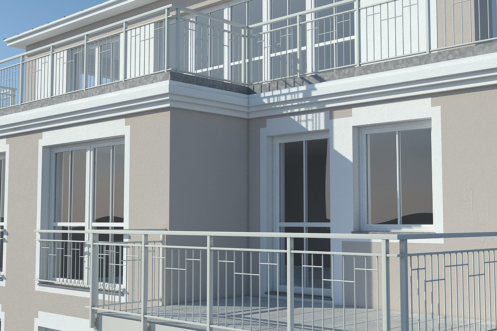 3d Balcony Window Model