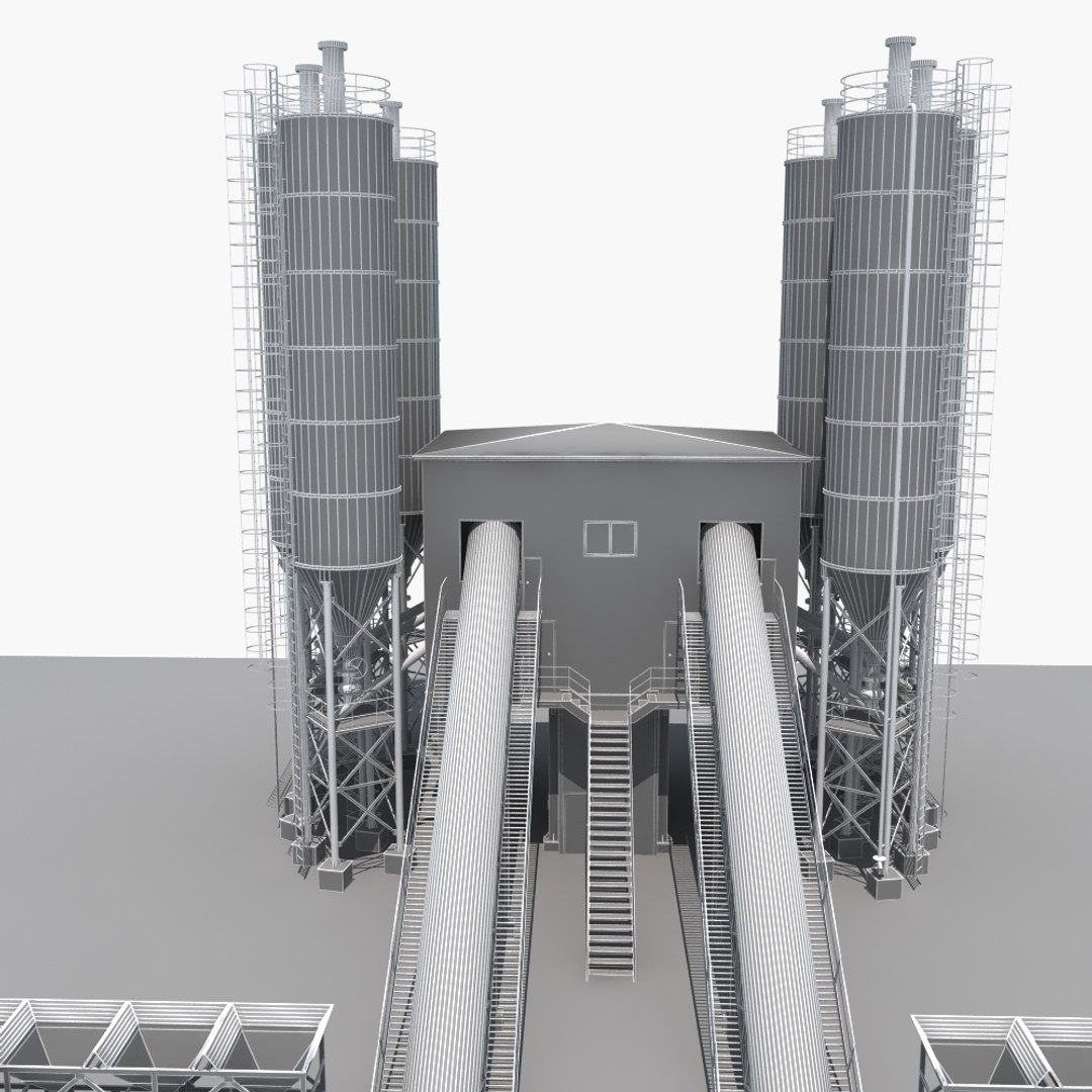 Concrete batching plant model - TurboSquid 1522236