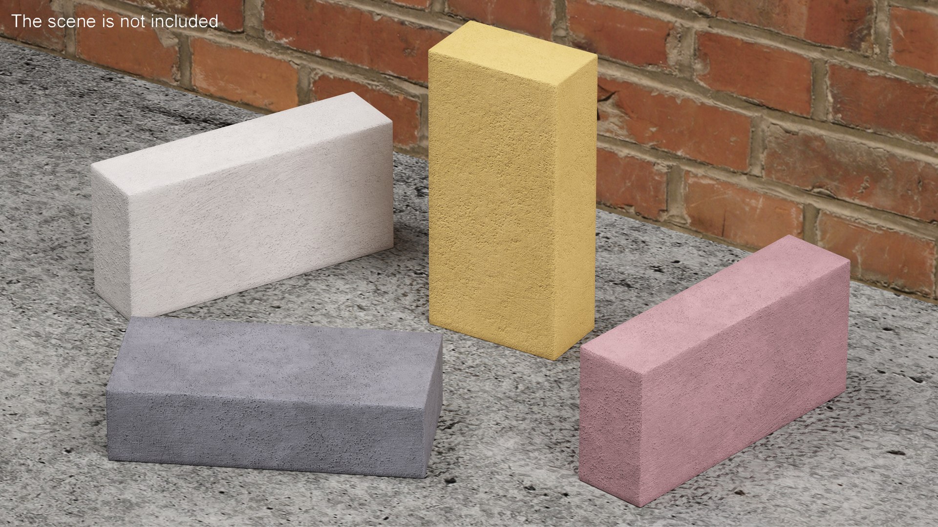 Solid Sand Lime Bricks Set 3D model - TurboSquid 2146147