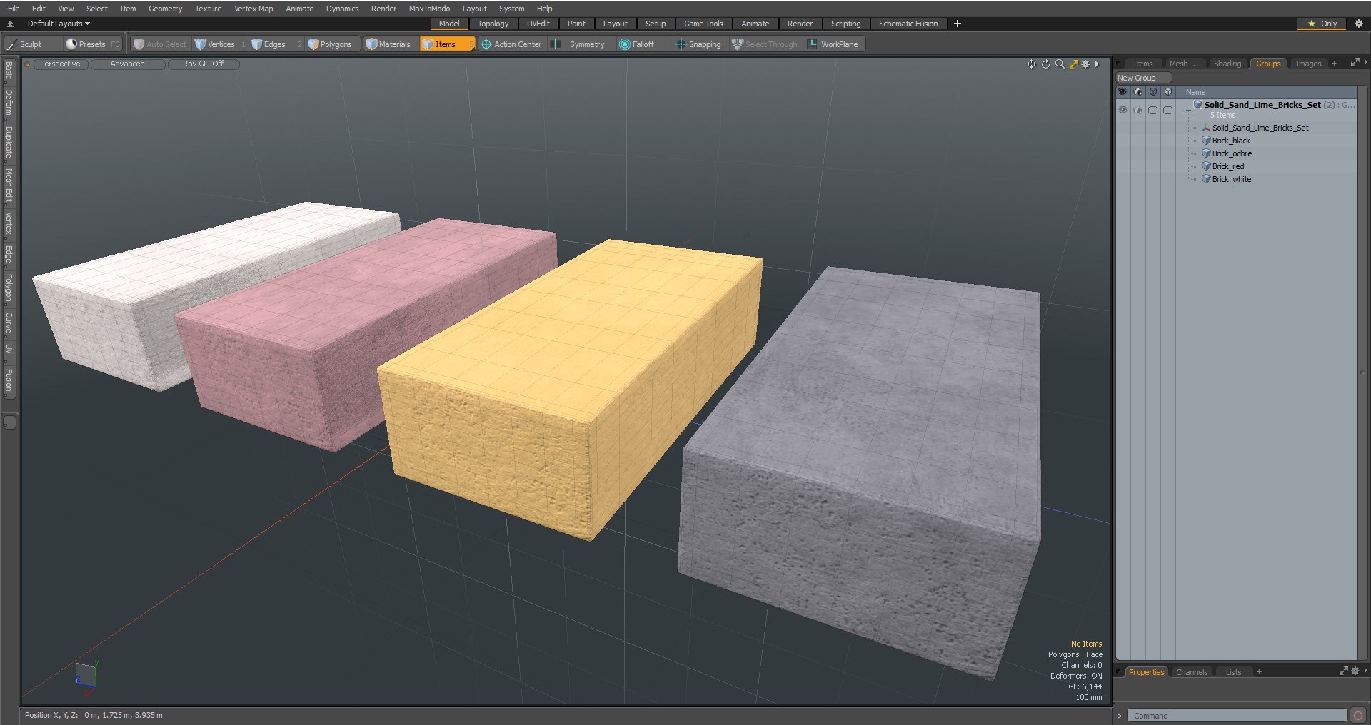 Solid Sand Lime Bricks Set 3D model - TurboSquid 2146147