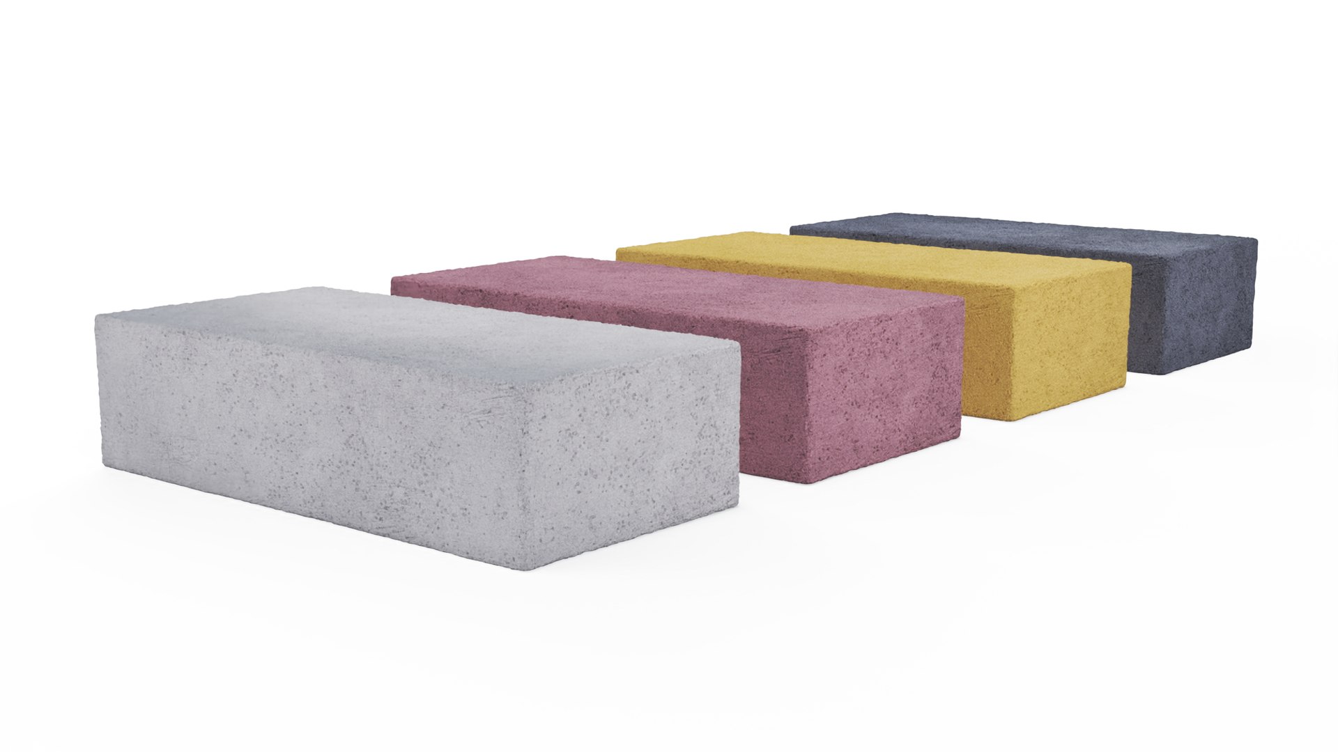 Solid Sand Lime Bricks Set 3D model - TurboSquid 2146147