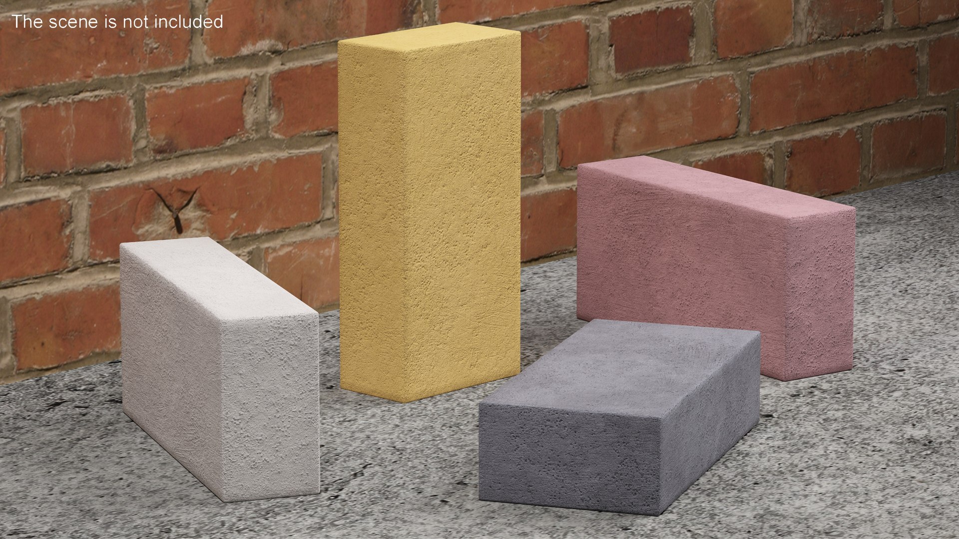 Solid Sand Lime Bricks Set 3D model - TurboSquid 2146147