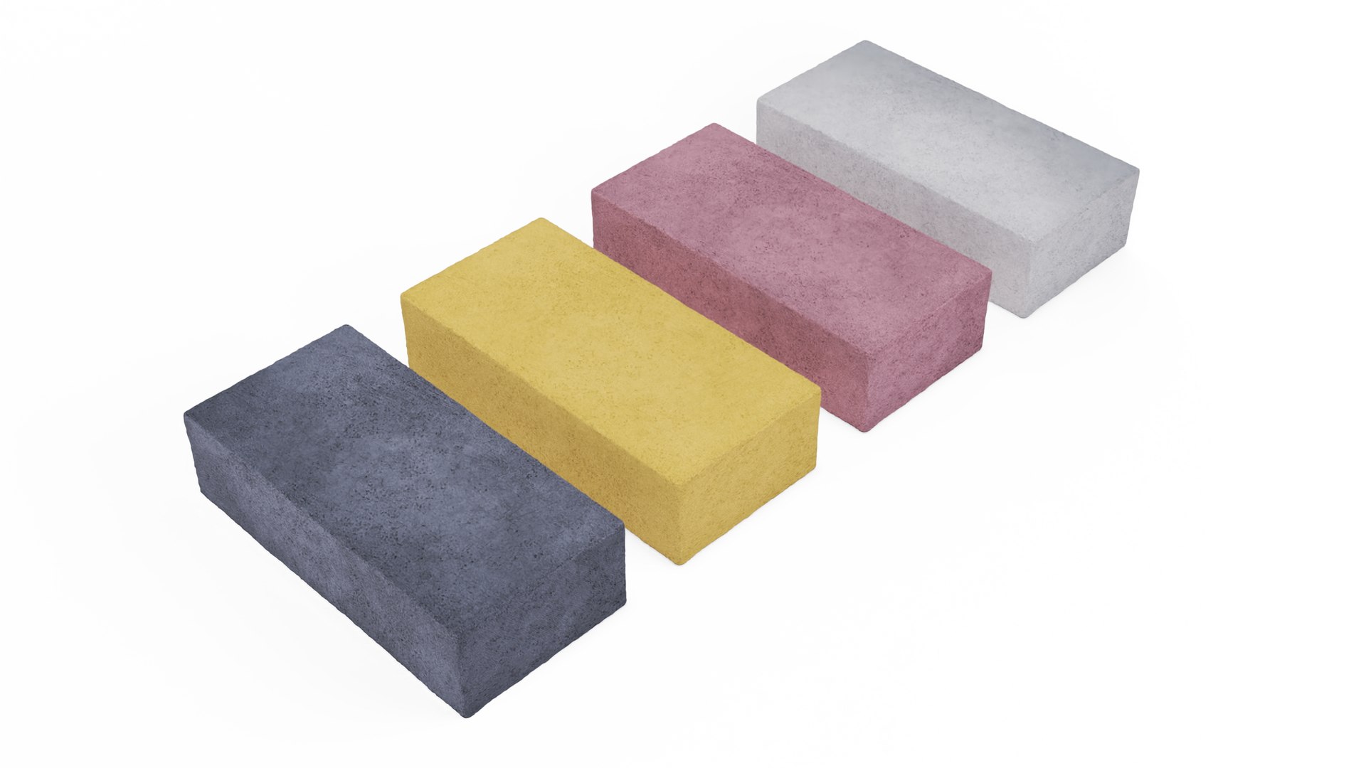 Solid Sand Lime Bricks Set 3D model - TurboSquid 2146147