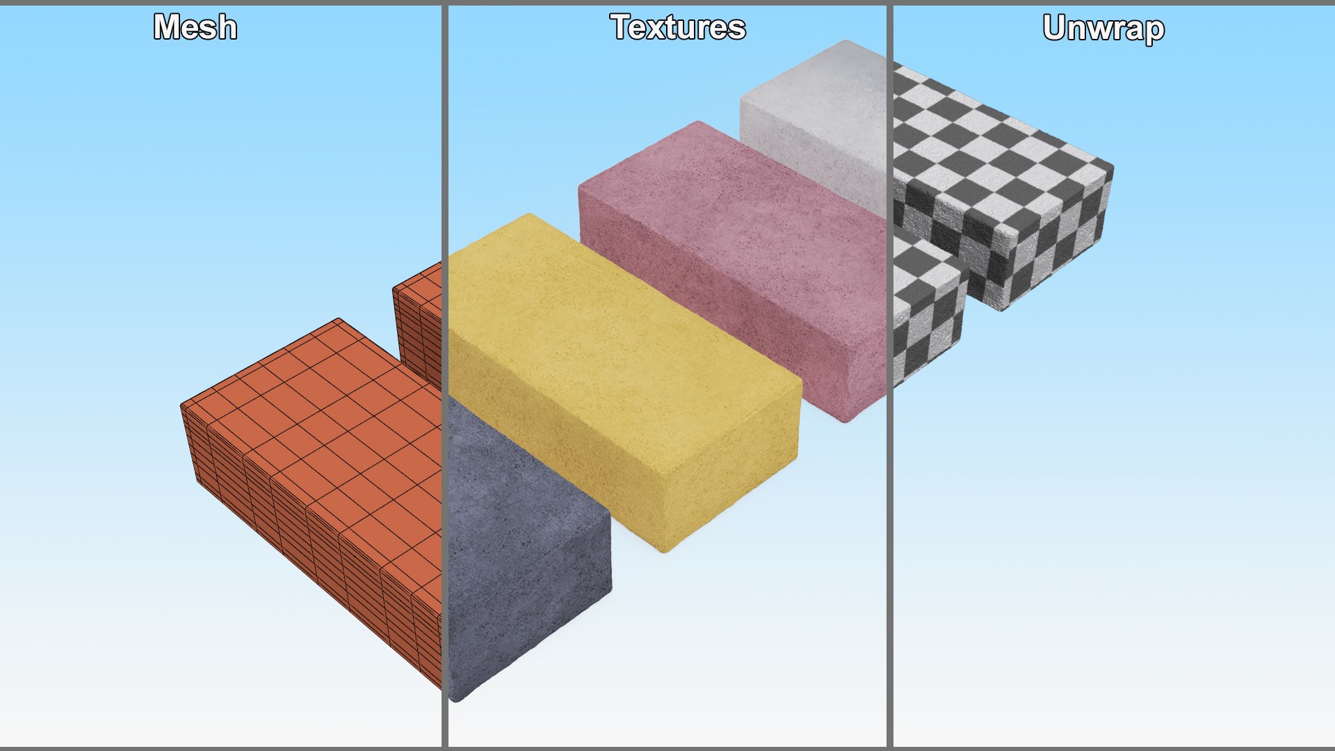 Solid Sand Lime Bricks Set 3D model - TurboSquid 2146147